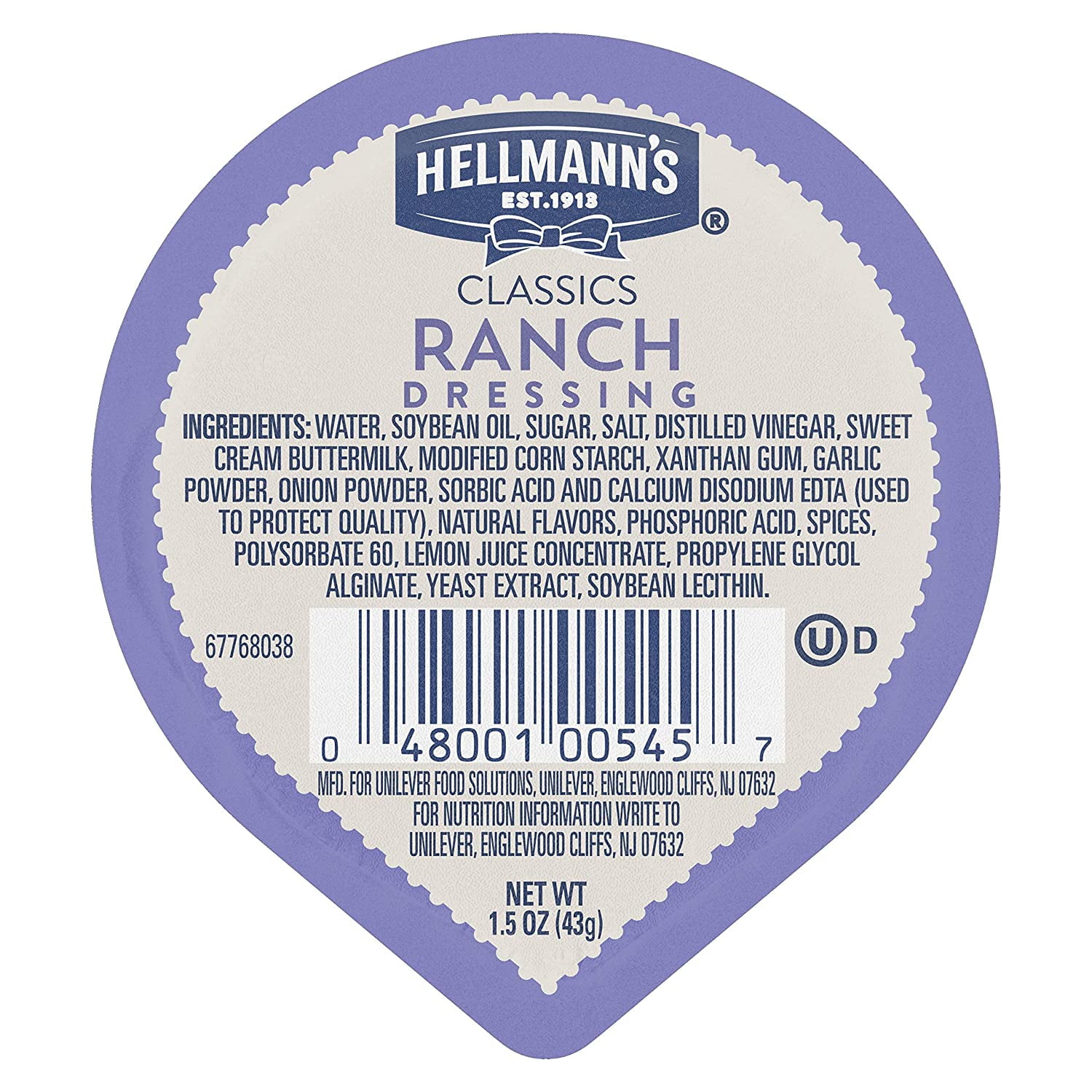 Hellmans 1 gallon gourmet ranch salad dressing - brokersinput