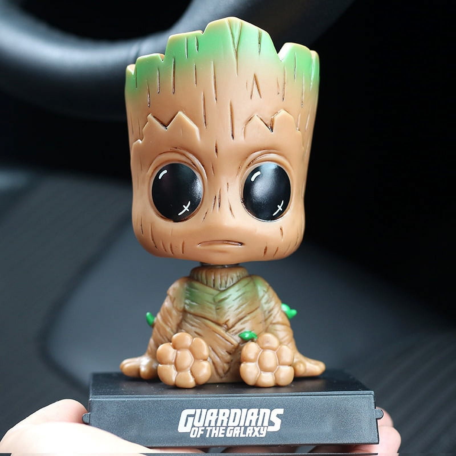 Figura de acción de Groot Car Dash Bobblehead de dibujos animados ...