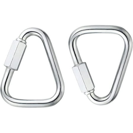 HEIBIN Triangle Locking Carabiner 8mm 2pcssilverTriangle Locking ...