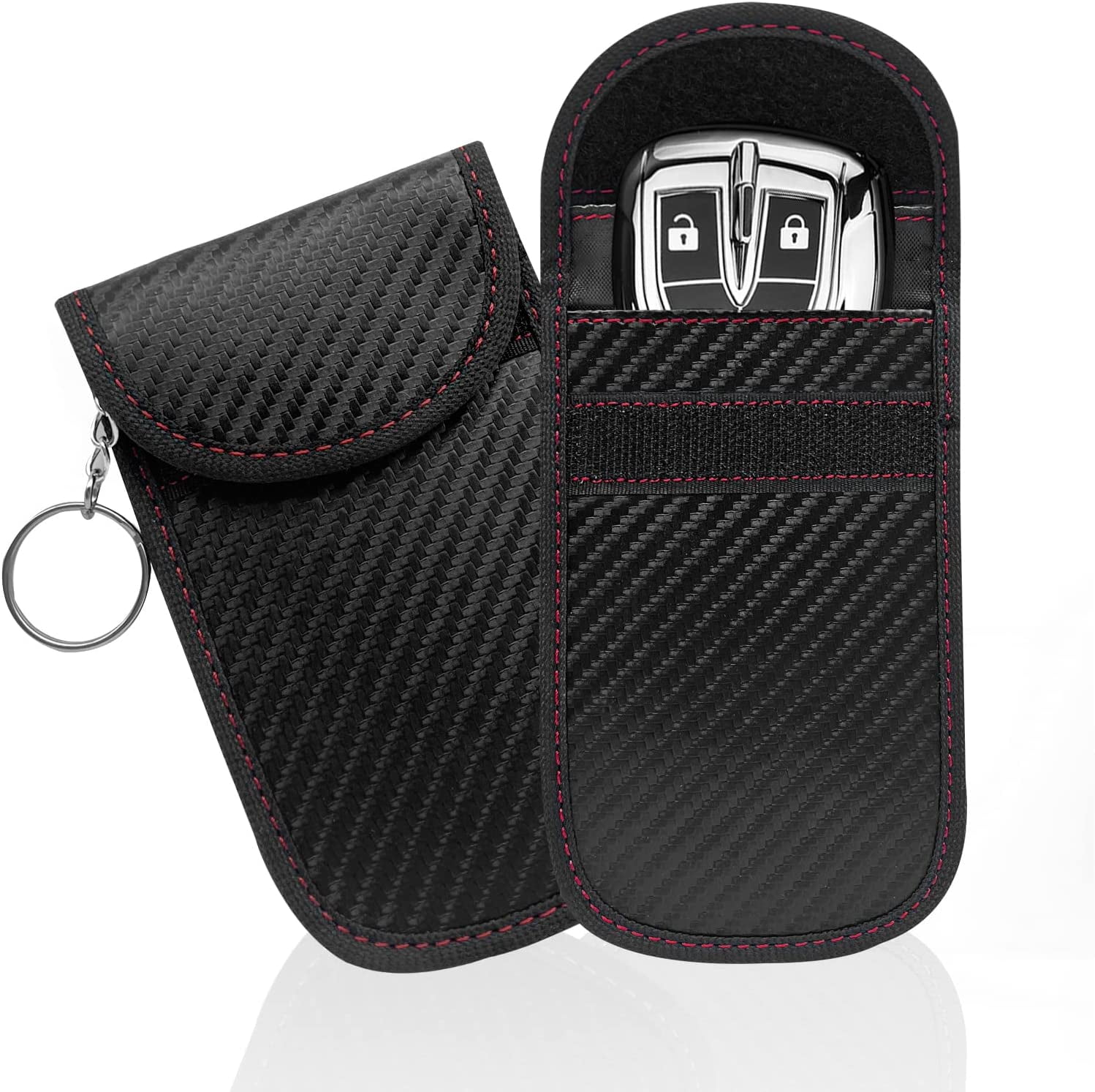 2 Pack Double-Layers Of Carbon Fiber Material Anti-Theft Pouch, Bags ...