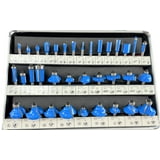 35 Piece Carbide 1/4" Shank Router Bit Set with Aluminum Carrying Case ...