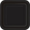 7" Square Black Party Plates, 16ct - Walmart.com
