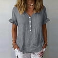 Ashirexll Summer Tops for Women Fashion Summer Casual Solid Color V ...