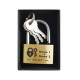 Personalized Love Lock Brass 40mm Padlock with Keys, Laser Engraved ...