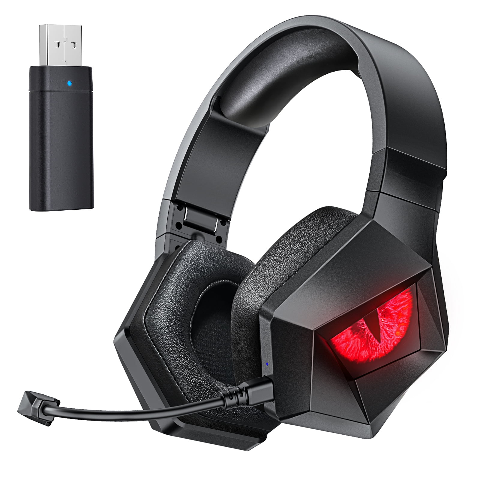 Buy EasySMX 2.4G Wireless Foldable Gaming Headset for PC MAC PS4 PS5 ...