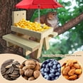 Squirrel Feeder for outdoor Wooden Squirrel Picnic Table Outside with ...