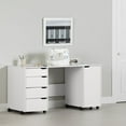 South Shore Crea Sewing Craft Table on Wheels, White - Walmart.com
