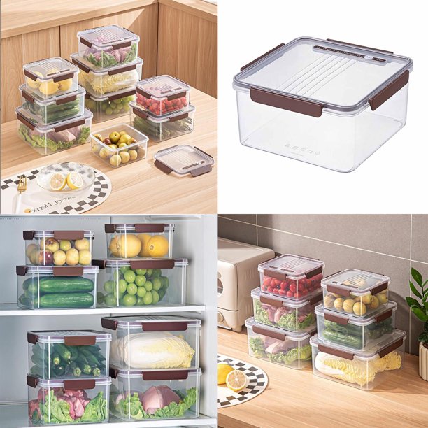 Leadmall Transparent Glass Airtight Microwave Safe Food Storage ...