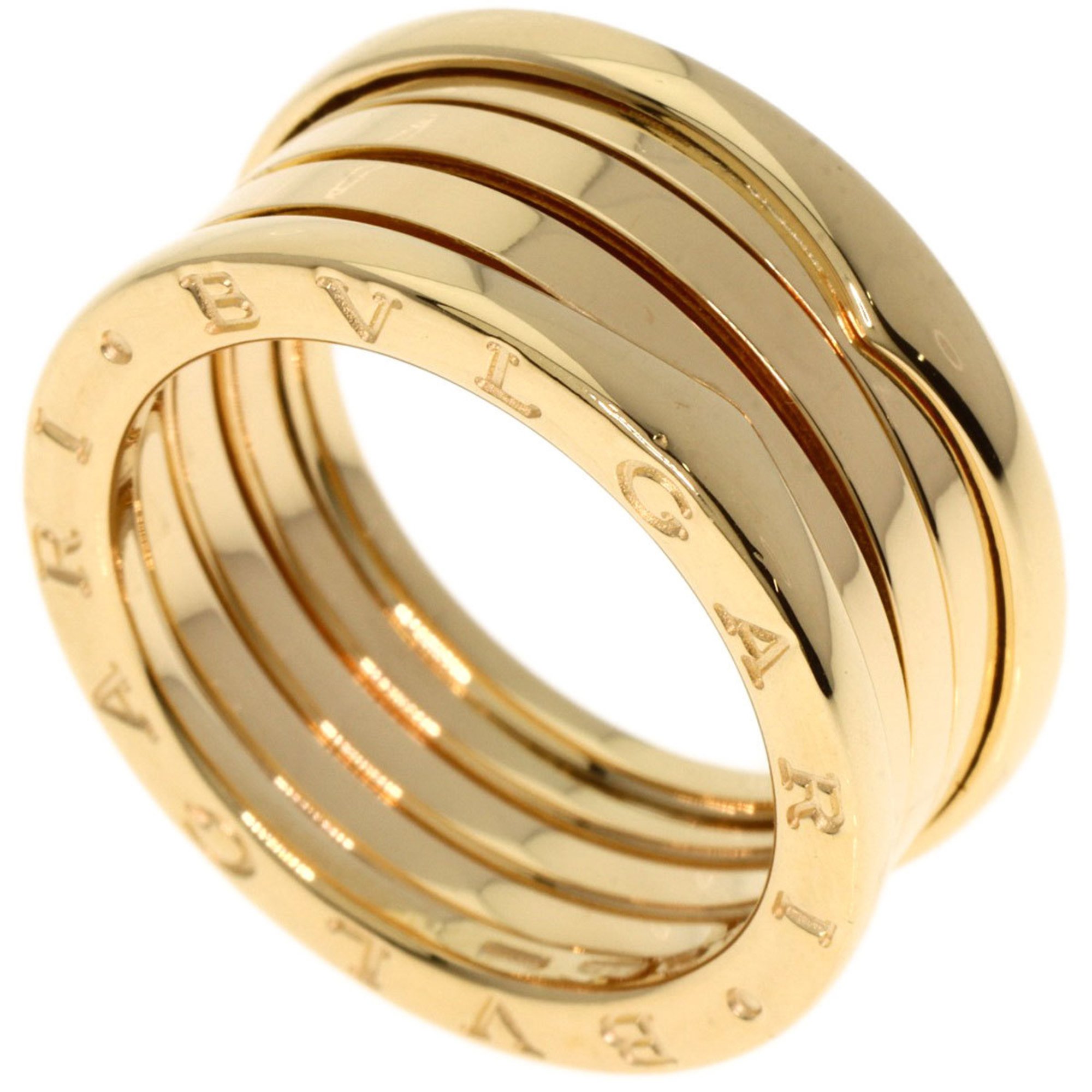 Pre-Owned BVLGARI B-zero1 B-zero One 3-band #60 Ring 18K Yellow Gold ...