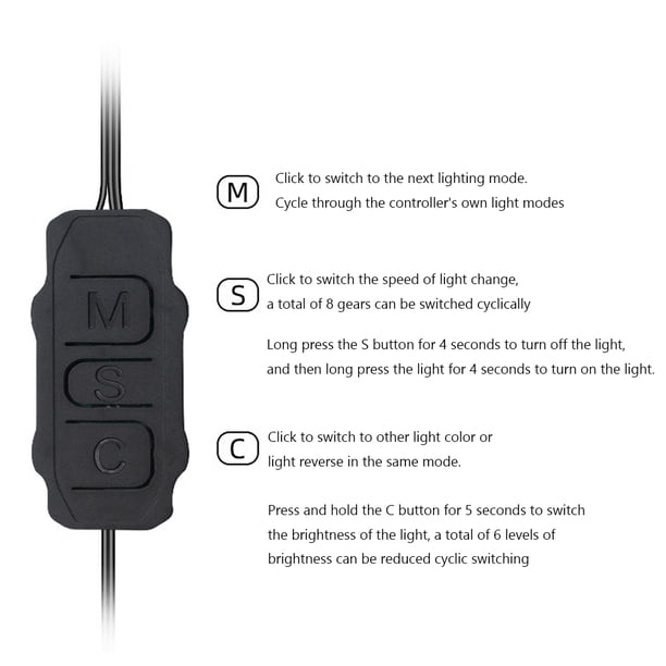 Controlador ARGB 5V 3PIN a SATA Cable de extensión de interfaz para ...