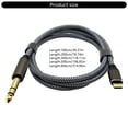 Braided USB C Male to 6.5mm Male Extension Cable Connectors Wire for ...