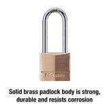 Master Lock 1-9/16 in (40mm) Wide Solid Brass Body Padlock with 2in ...