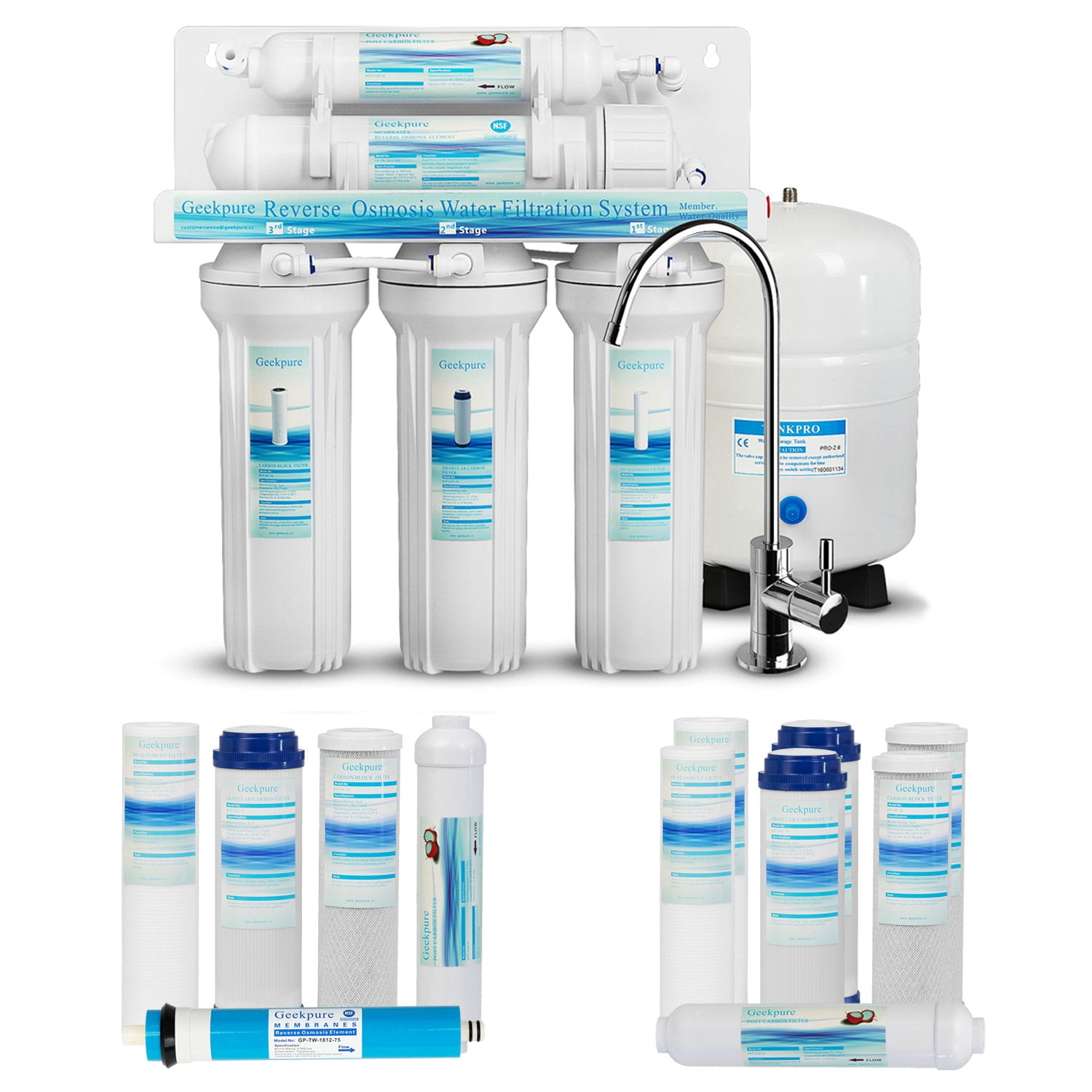 Click here for Geekpure 5-Stage Reverse Osmosis Drinking Water Fi... prices