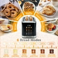 2-Slice Stainless Steel Toaster with LED Display, Extra-Wide Slots ...