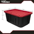 Hyper Tough Large Storage Bin, 27 Gallon Plastic Storage Container with ...