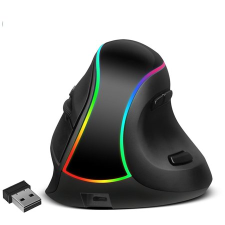 Bean 2.4G RGB Mouse Small Ergonomic 7 Buttons Rechargeable Vertical ...