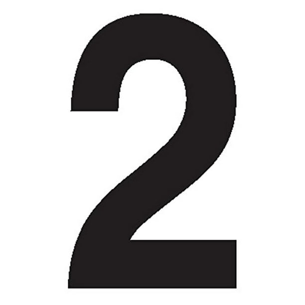 Labelmaster NUMBER2R"Number 2" Labels, 3 1/2", Clear Vinyl (Pack of 50 ...