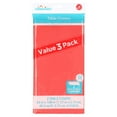 Rectangular 54" x 108" Red Plastic Table Covers, 3 Count, by Way To ...