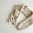 2T+ Children's Long Muffler with Adorable Bear Design, Cartoon Pattern ...