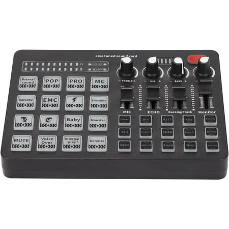 Audio Mixer Line Mixer, Audio Interface with DJ Mixer, Live Sound Card ...