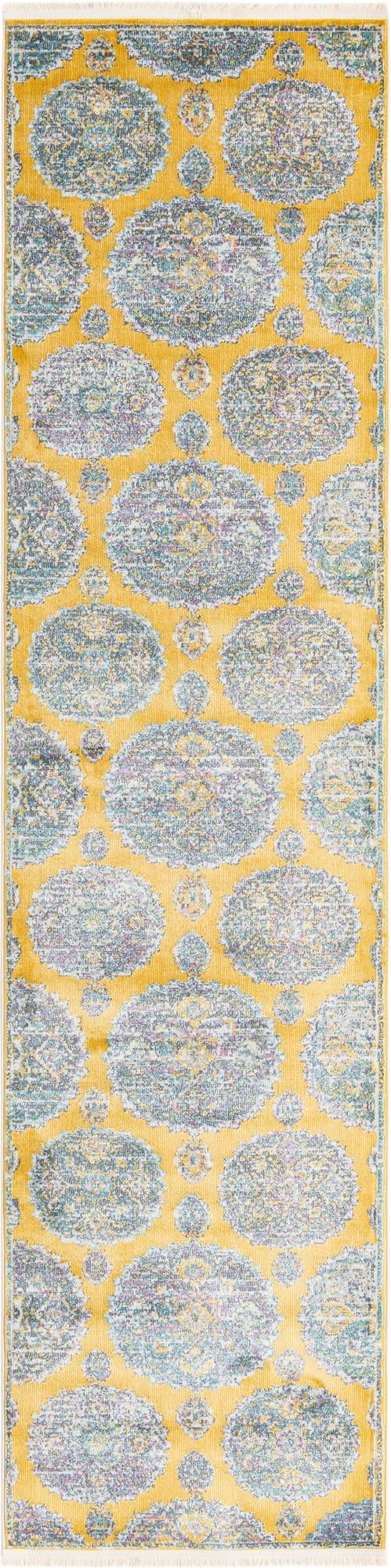 Rugs.com Paragon Collection Rug – 10 Ft Runner Yellow Medium-Pile Rug ...