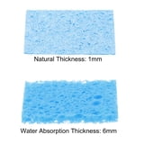 25PCS Soldering Sponge 5 x 3.5cm Rectangle Blue 6mm Water Absorption ...