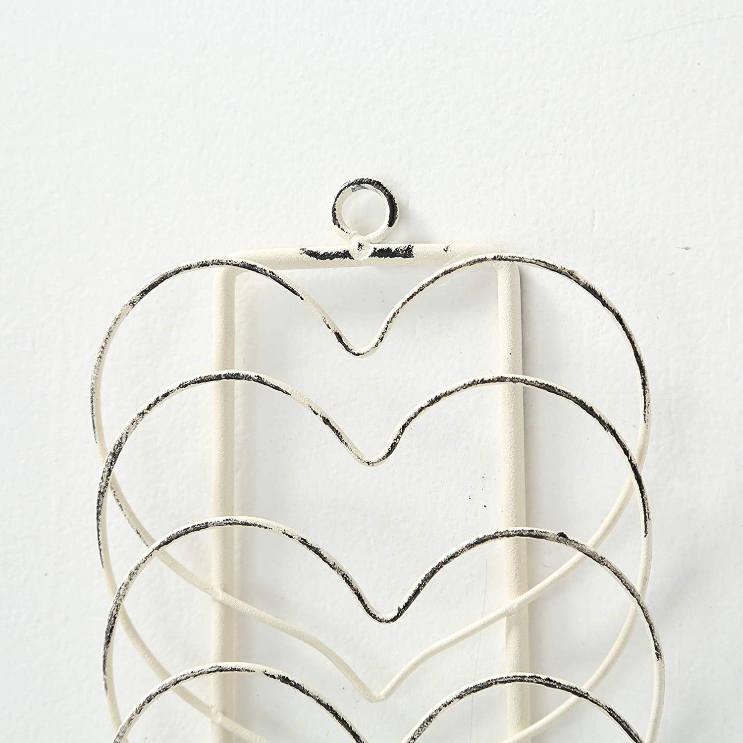 Buy Rustic Farmhouse Wire Hearts Card Holder, Memento Organizer, Photos ...