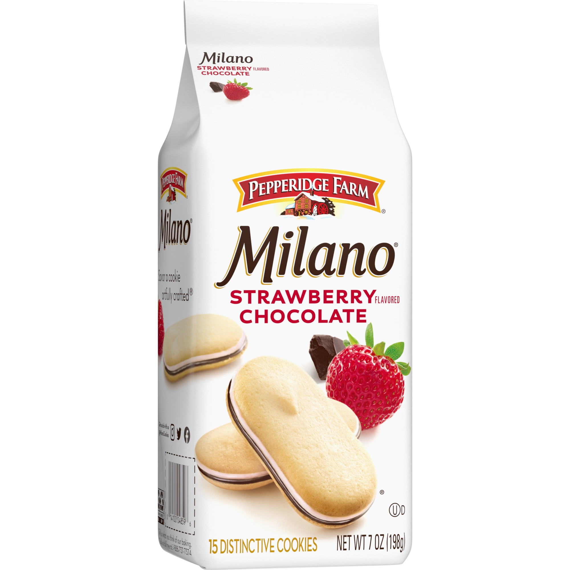 Pepperidge Farm Milano Cookies, Chocolate Strawberry, 7 Oz Bag ...