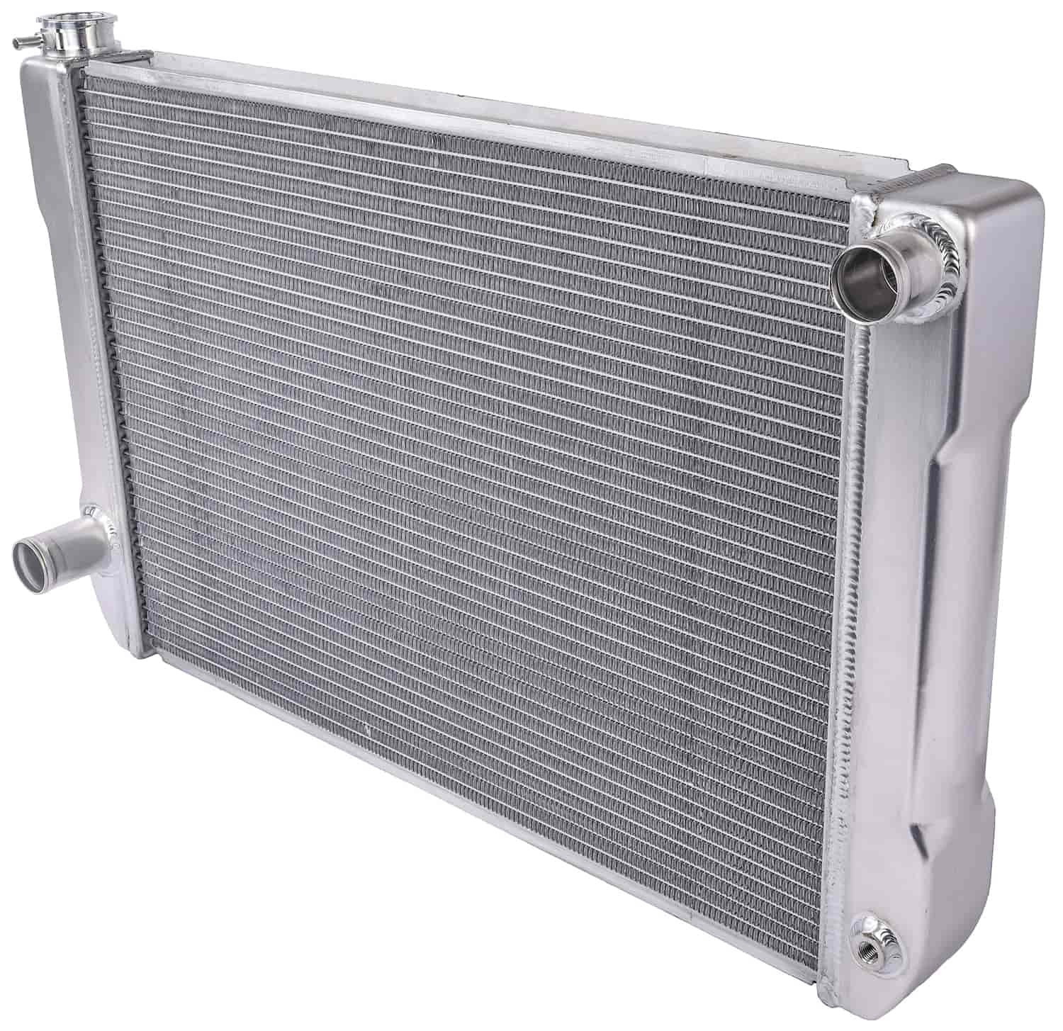 JEGS 52019 Ford/Chrysler-Style Aluminum Radiator 2 Row 1 Core 1-1/2 Top ...