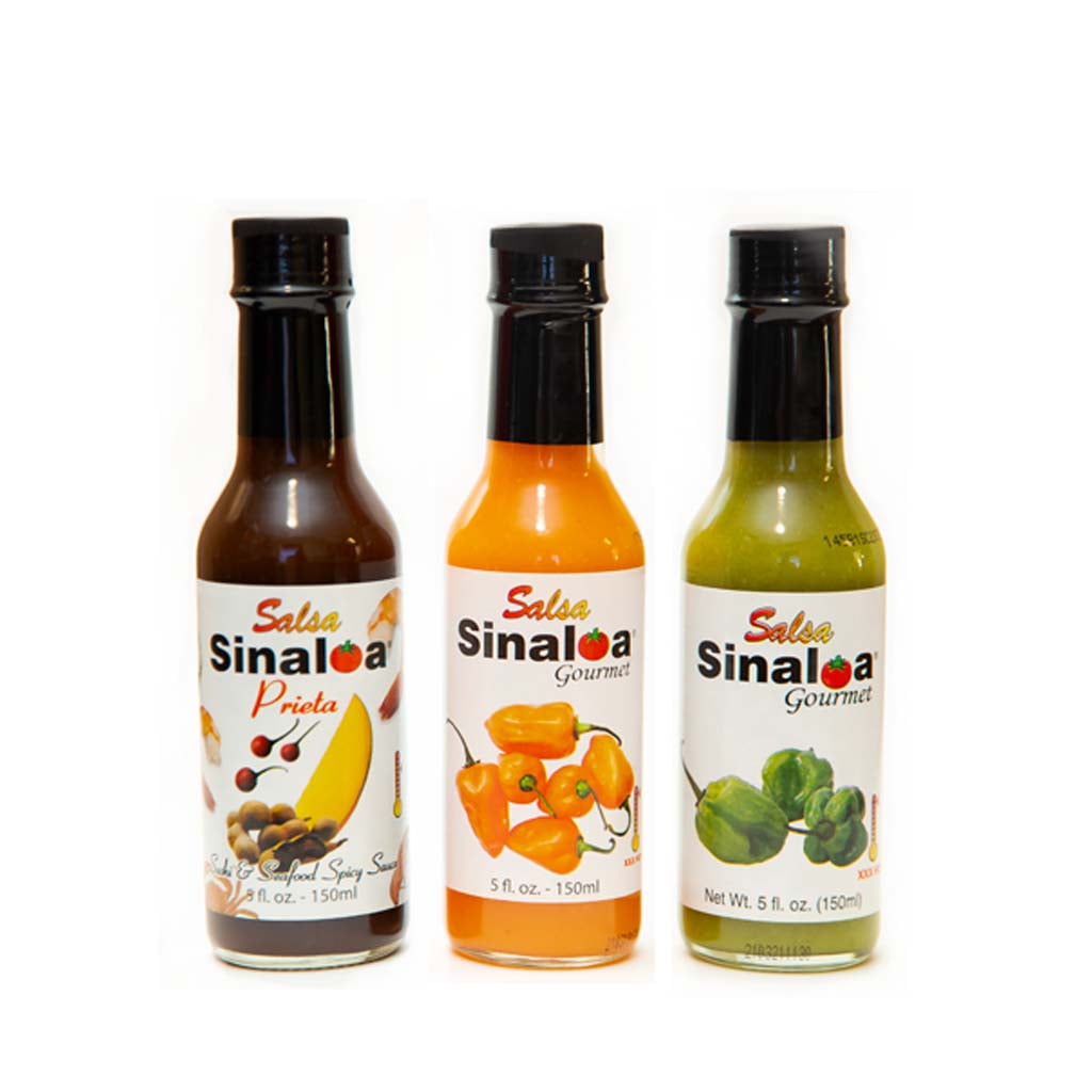 Salsa Sinaloa : Prieta, Green Habanero, Habanera // 3 bottles // Each ...