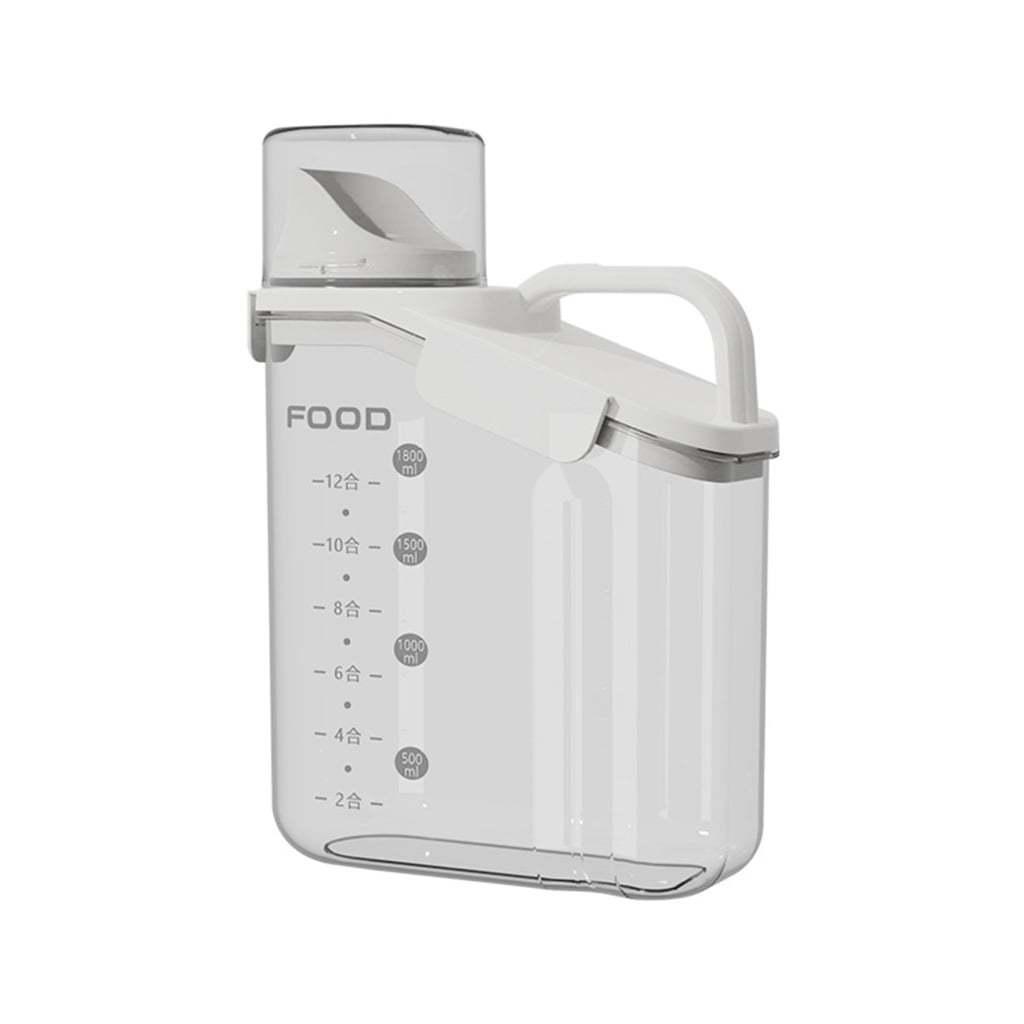 Large Food Storage Container with Lid Airtight 2.5L 1.8L Clear Plastic ...