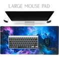 Cmhoo Large Gaming Mouse Pad, 35.4x15.7, Non-Slip, Blue Space-90x40 ...