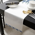 Blue Roses Table Runner 72 Inches Long - Spring Floral Elegant Pastoral ...