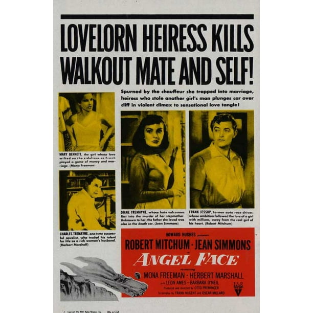 Angel Face - movie POSTER (Style B) (11" x 17") (1952) - Walmart.com