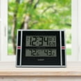 La Crosse Technology 11" WWVB Digital Clock with Temperature, Black ...