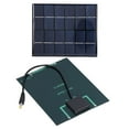 2-Pack 2W Solar Panels with High Conversion Rate, DC5521 Output, Ideal ...
