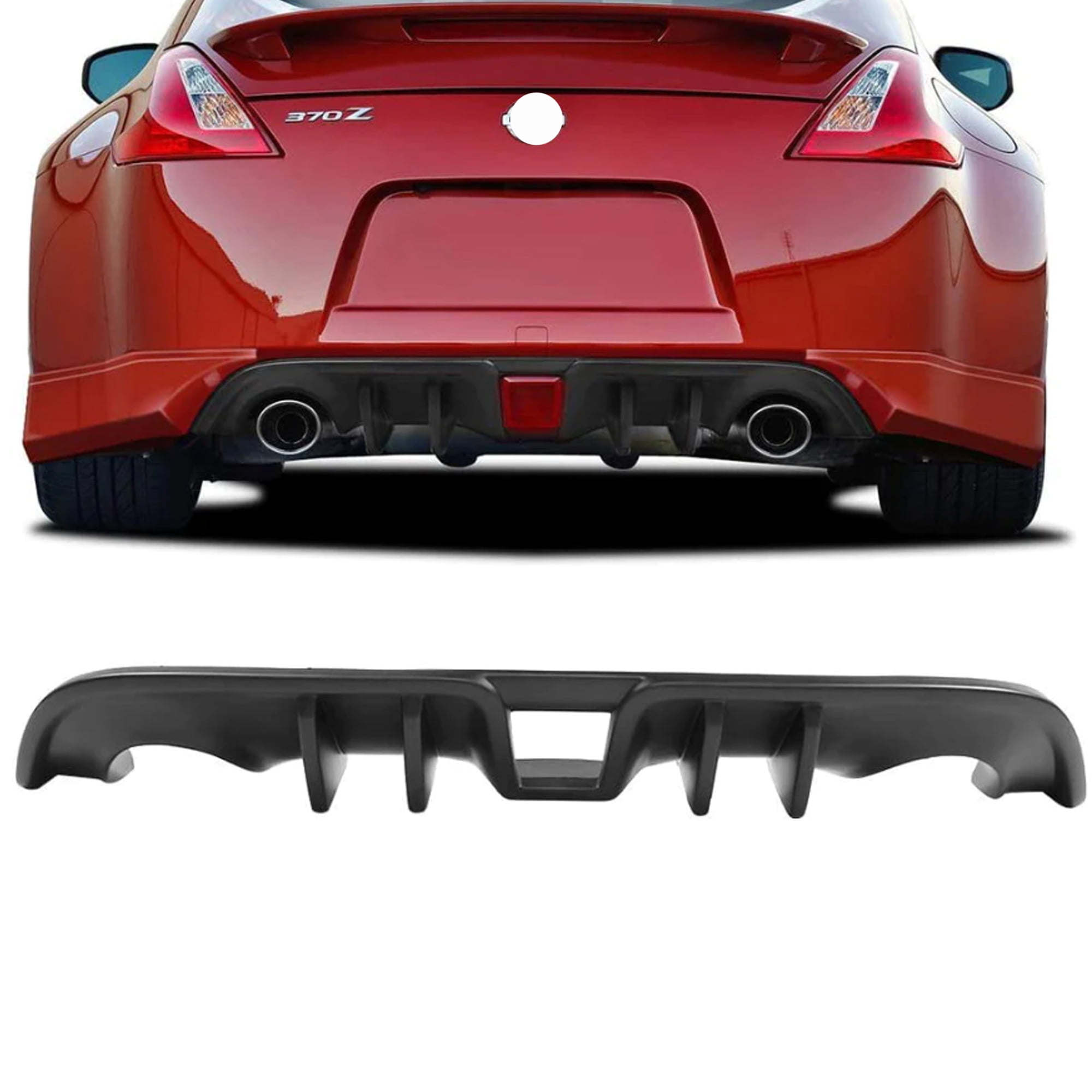 NINTE Rear Diffuser for 2009-2020 Nissan 370Z Z34 Coupe Gloss Black ...