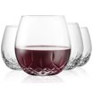 Hand Cut Stemless Wine Glasses by SHOSHIN - Lead-free Crystal Drinking ...