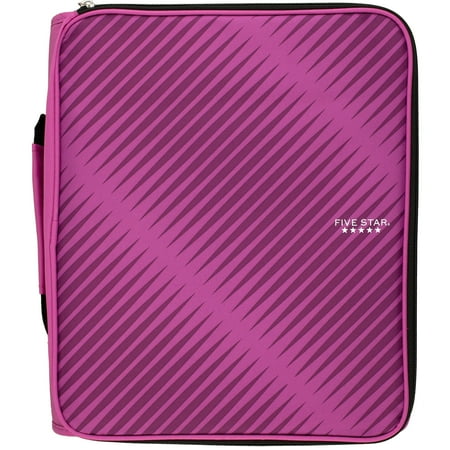 Five Star Zipper Binder, 2 Inch 3 Ring Binder, 6-Pocket Expanding File ...