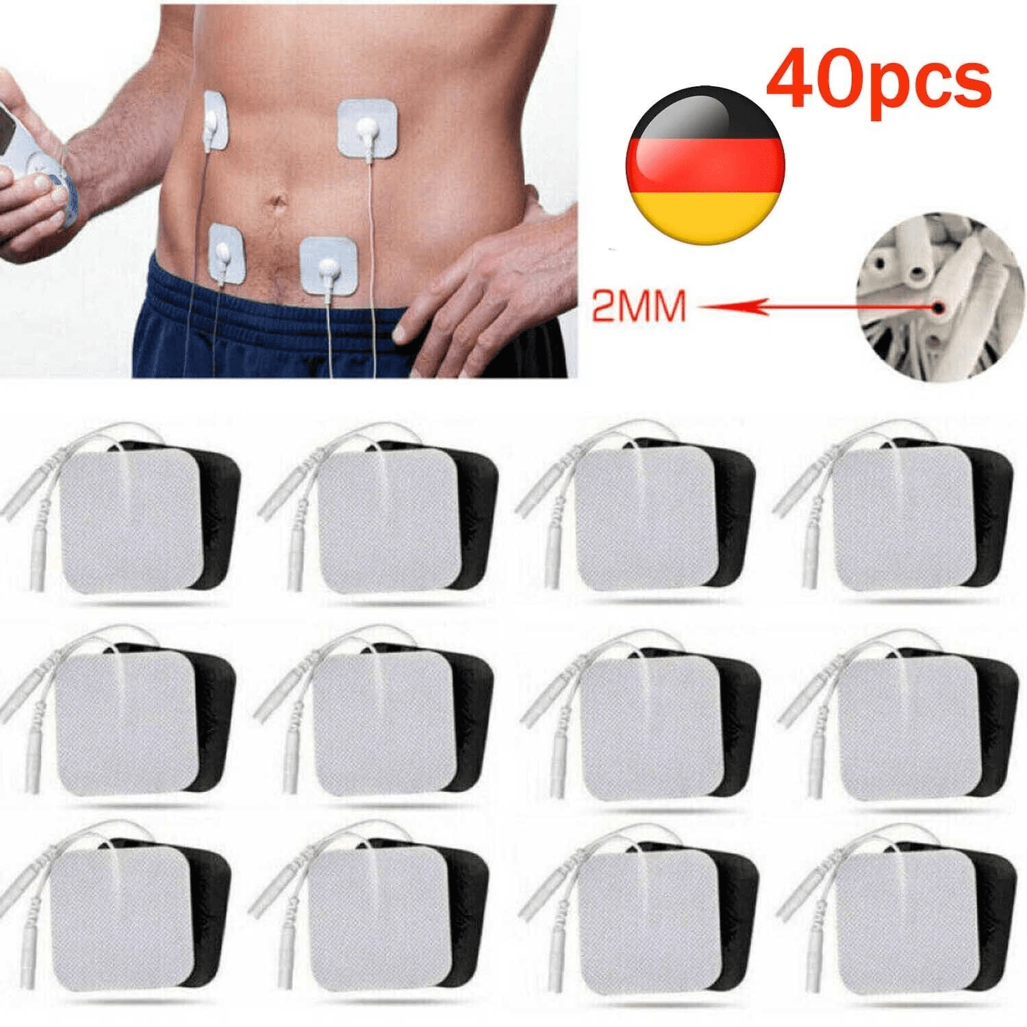 Paquete de 40 electrodos para dispositivo de corriente de estimulación ...