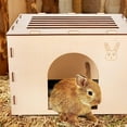 Wooden Rabbit Hutch and Hideout, Indoor Bunny Castle Home, Hideaway ...
