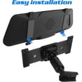 Rear View Mirror Dash Cam Mount Bracket Aluminum Alloy Back Plate ...