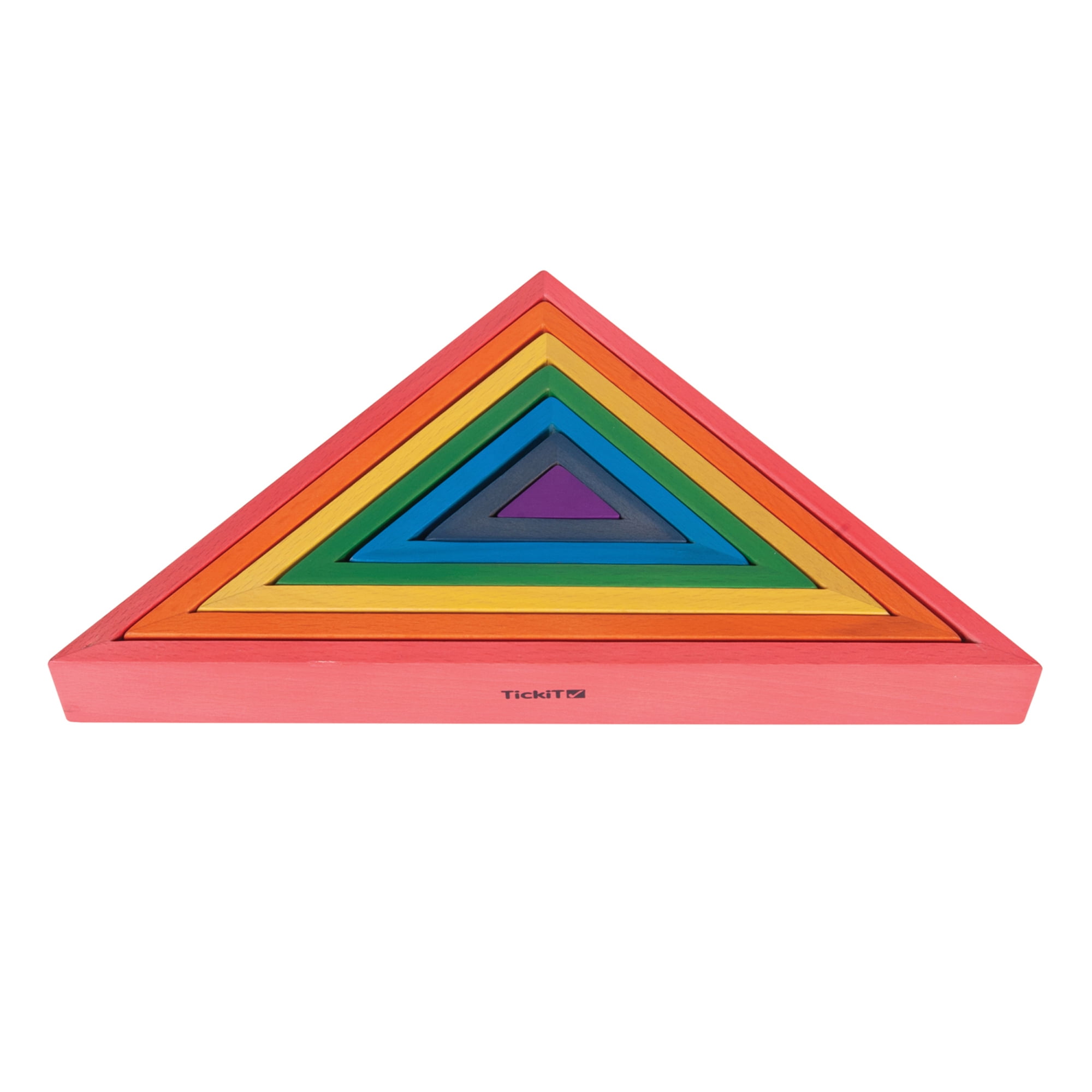 TickiT Wooden Rainbow Architect Triangles, Set of 7 - Walmart.com