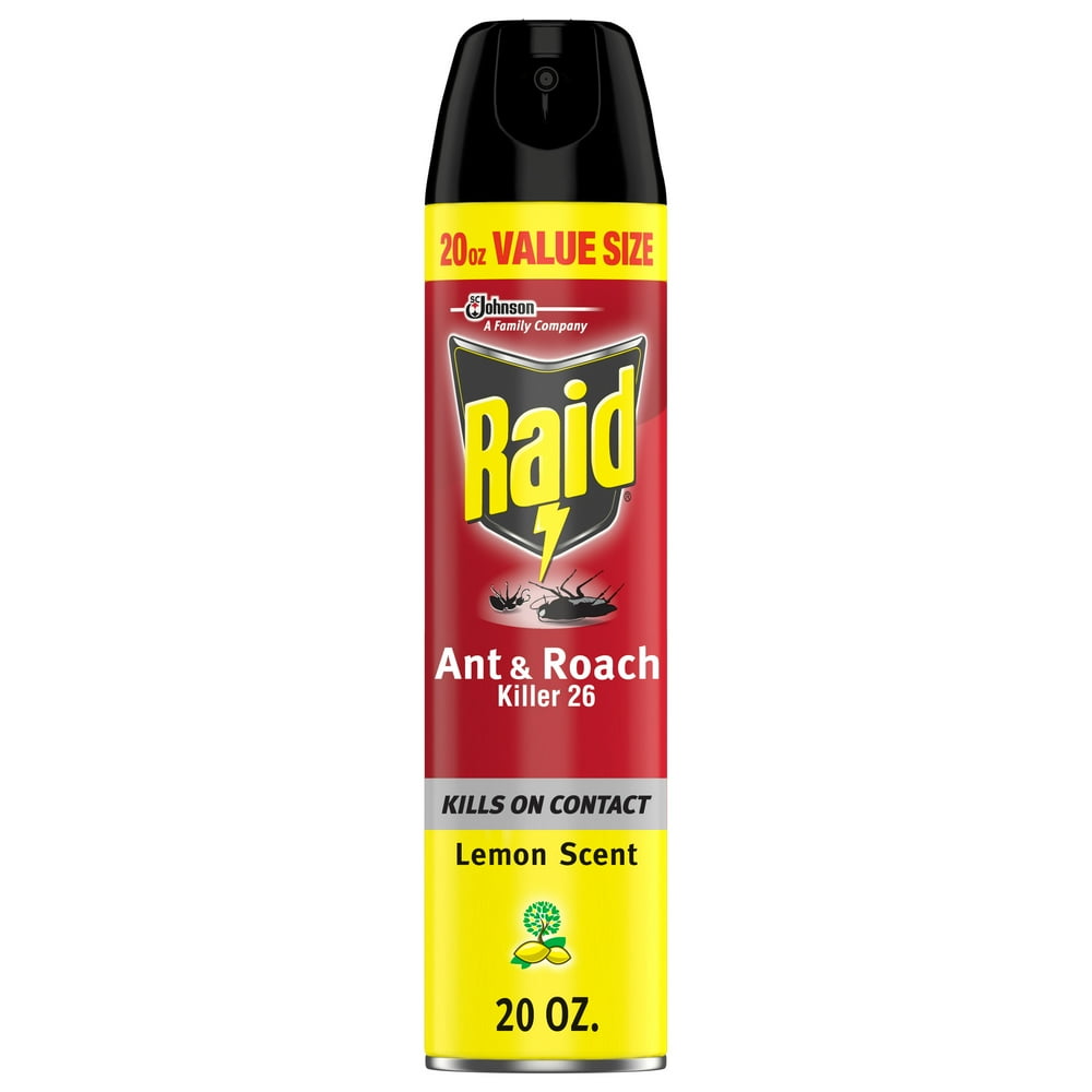 Raid Ant & Roach Killer 26, Lemon Scent, 20 oz - Walmart.com - Walmart.com