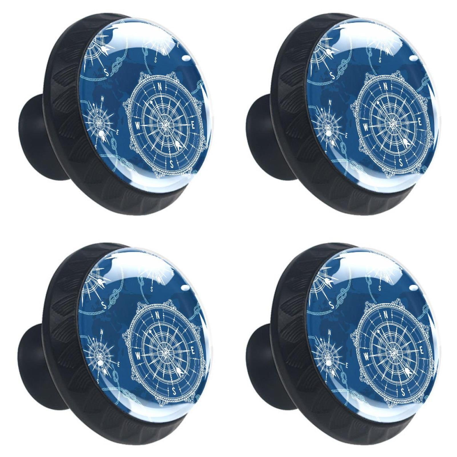 4 Pcs Compass World Map Knobs for Kitchen Cabinet Cupboard Dresser ...