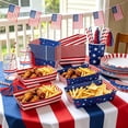 50 Pcs Patriotic Party Snack Trays, Disposable American Flag Paper ...
