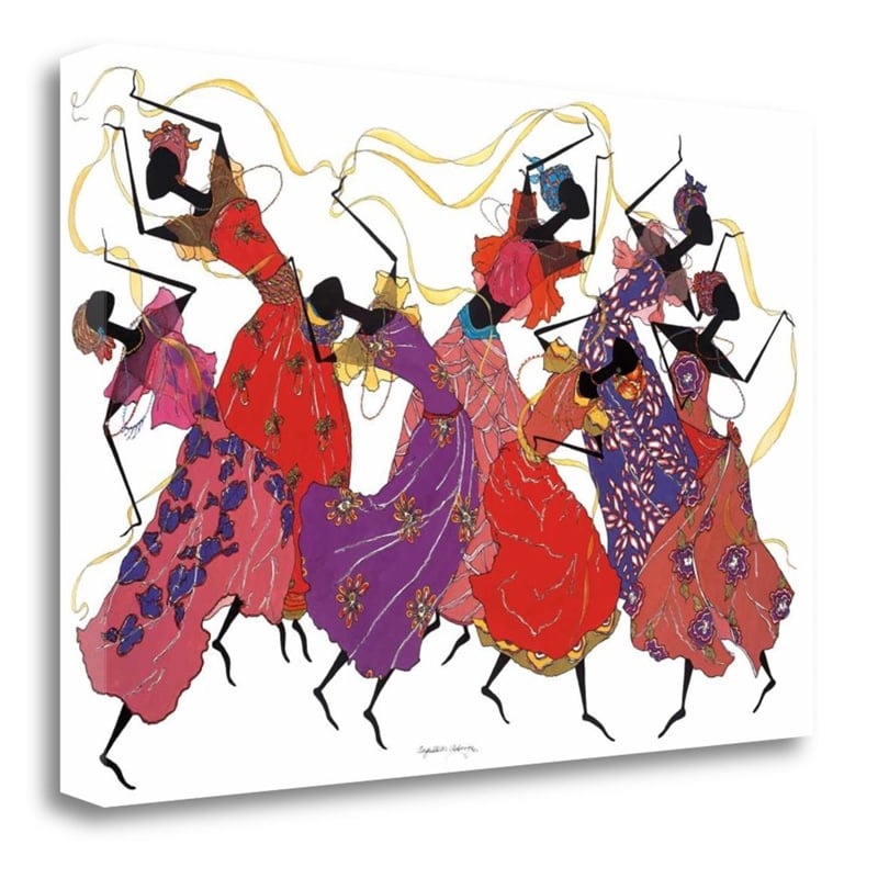 29" x 20" Lead Dancer In Purple Gown by Augusta Asberry CanvasFabric ...