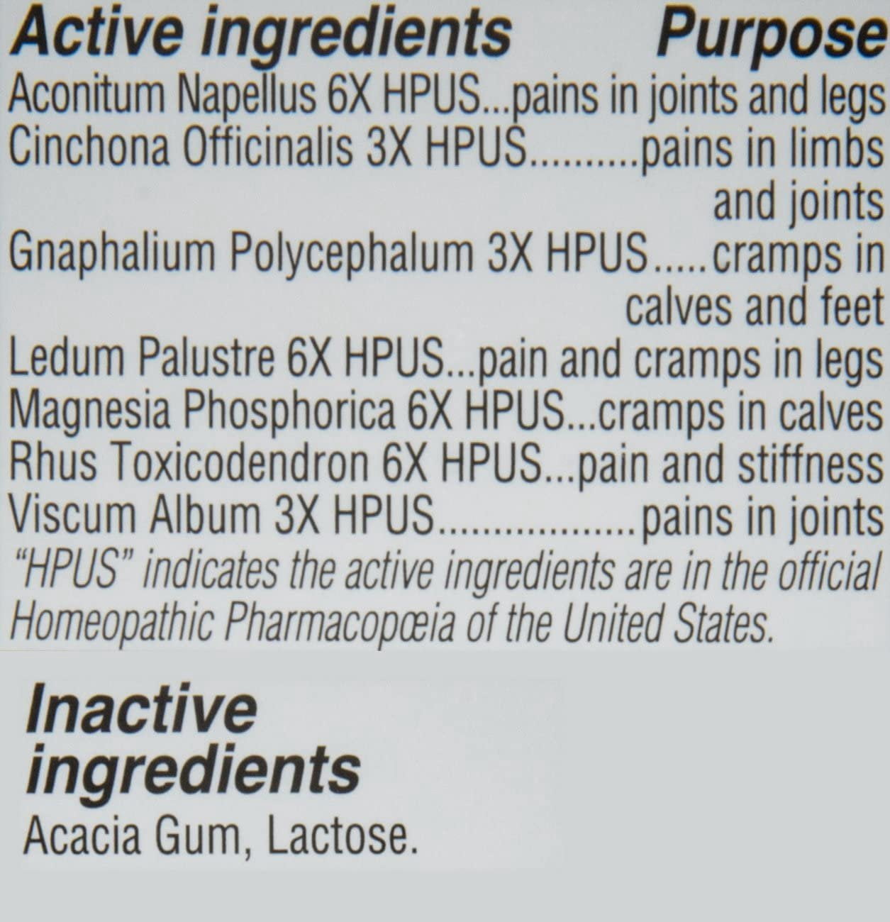 Hyland’s Leg Cramp Tablets, Natural Relief of Calf, Leg and Foot Cramp ...
