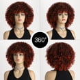 Burgundy Gradient Wig for Women | High Temperature Fiber | 30cm Length ...