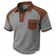 Bxsruta Men's Waffle Knit Short Sleeve Polo Shirt Half Zip Pullover ...